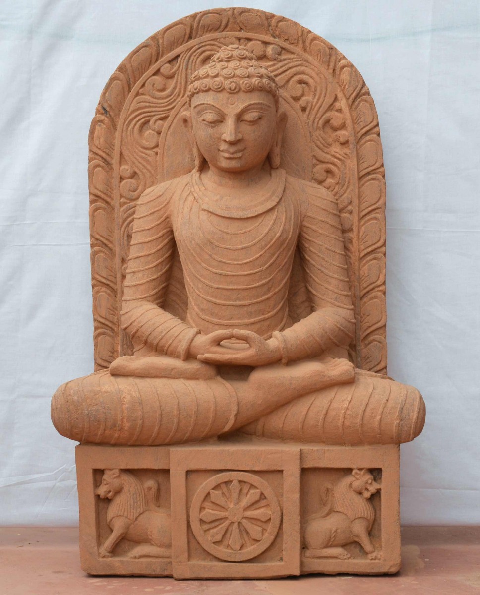 Odisha khondalite Stone Big Polished Sitting Buddha Statue for Outdoor ...