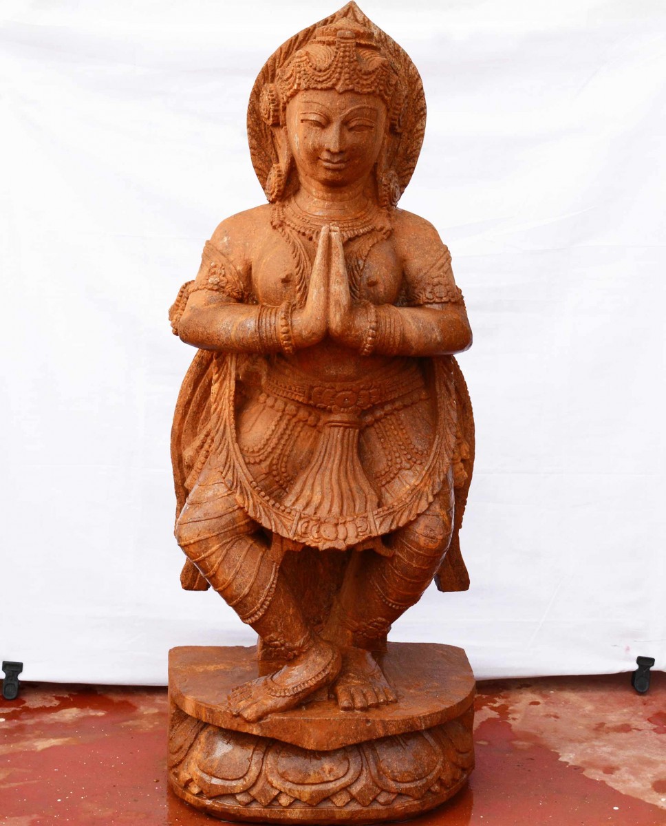 Dancer Figurine Dancing Lady Statue 3 feet - CRAFTS ODISHA