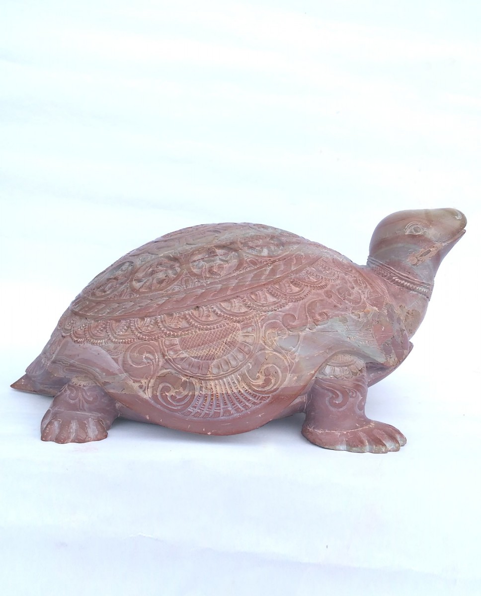 Unique Soap stone carving turtle sculpture
