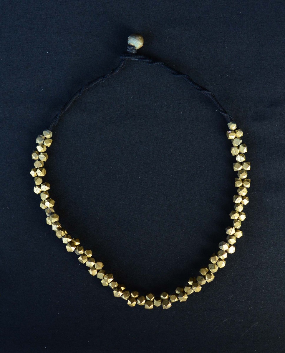 Brass plated dokra beaded necklace - CRAFTS ODISHA