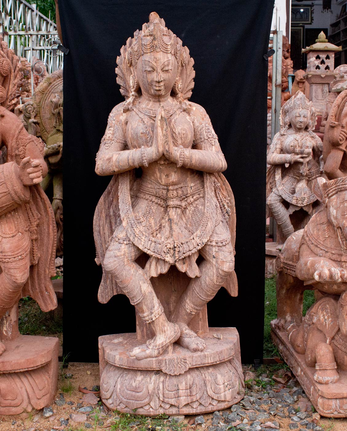 Sandstone dancing apsara statue 49 inch - CRAFTS ODISHA