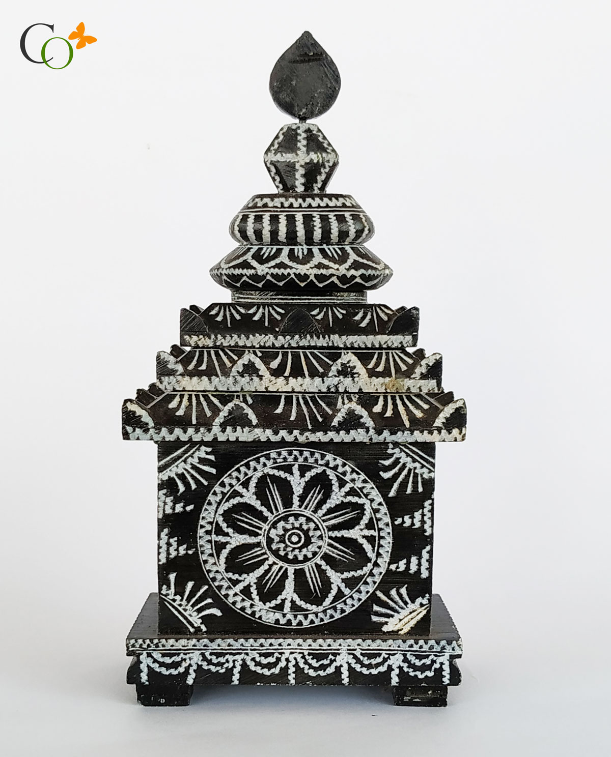 Black Jagannath Stone Temple 8 inch