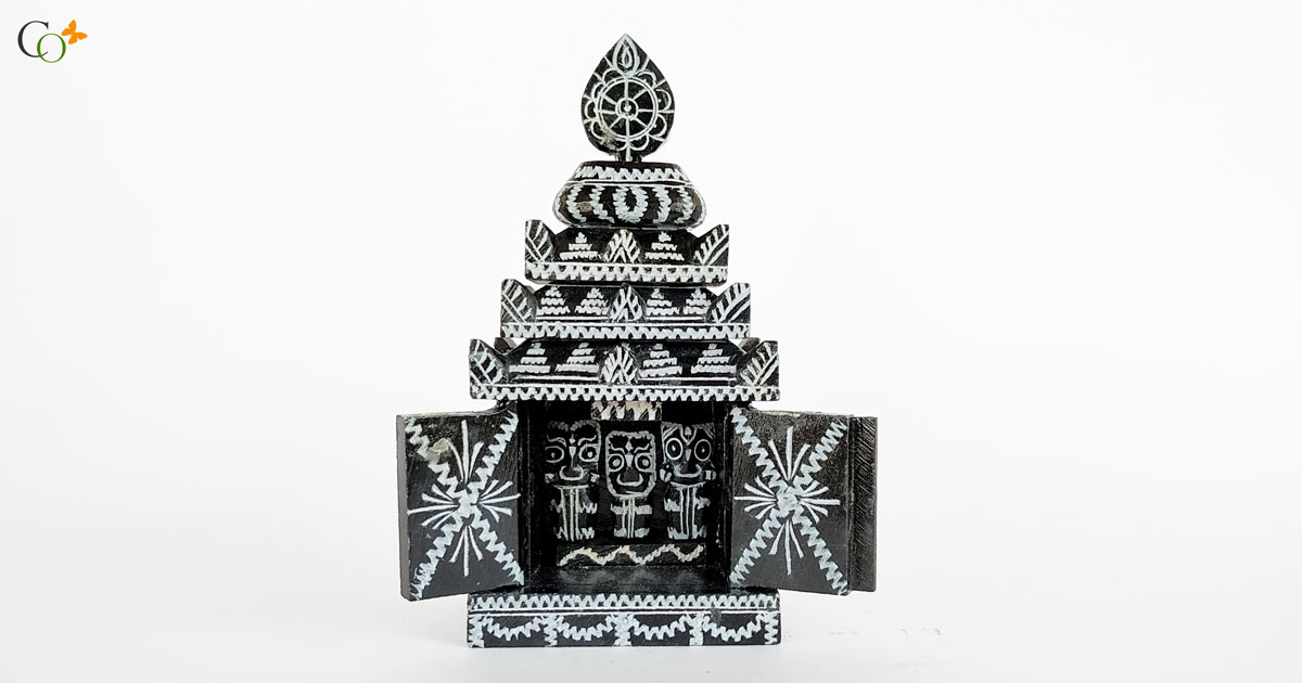 Black Jagannath Stone Temple 4 inch