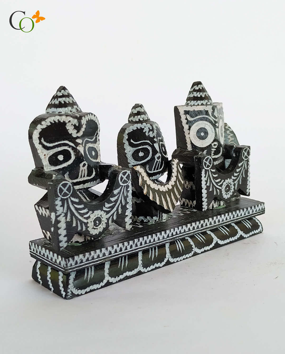 Black Jagannath Baladev Subhadra Stone Idols Set