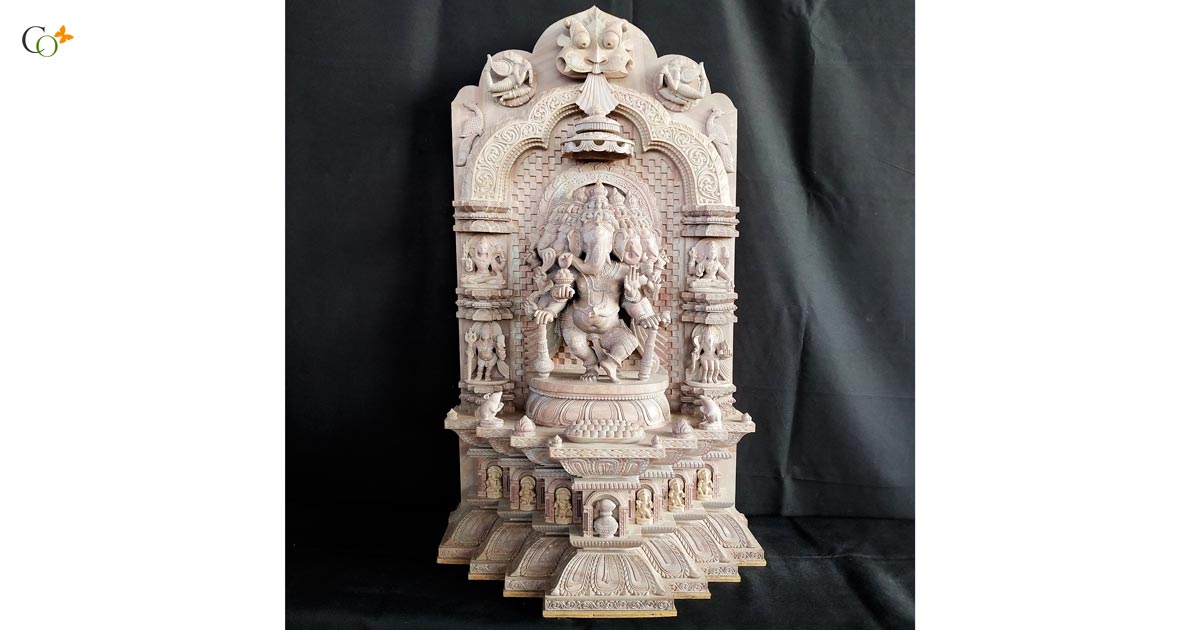 Soapstone Khanja work Panchamukhi Ganesha Statue 2 ft | CRAFTS ODISHA