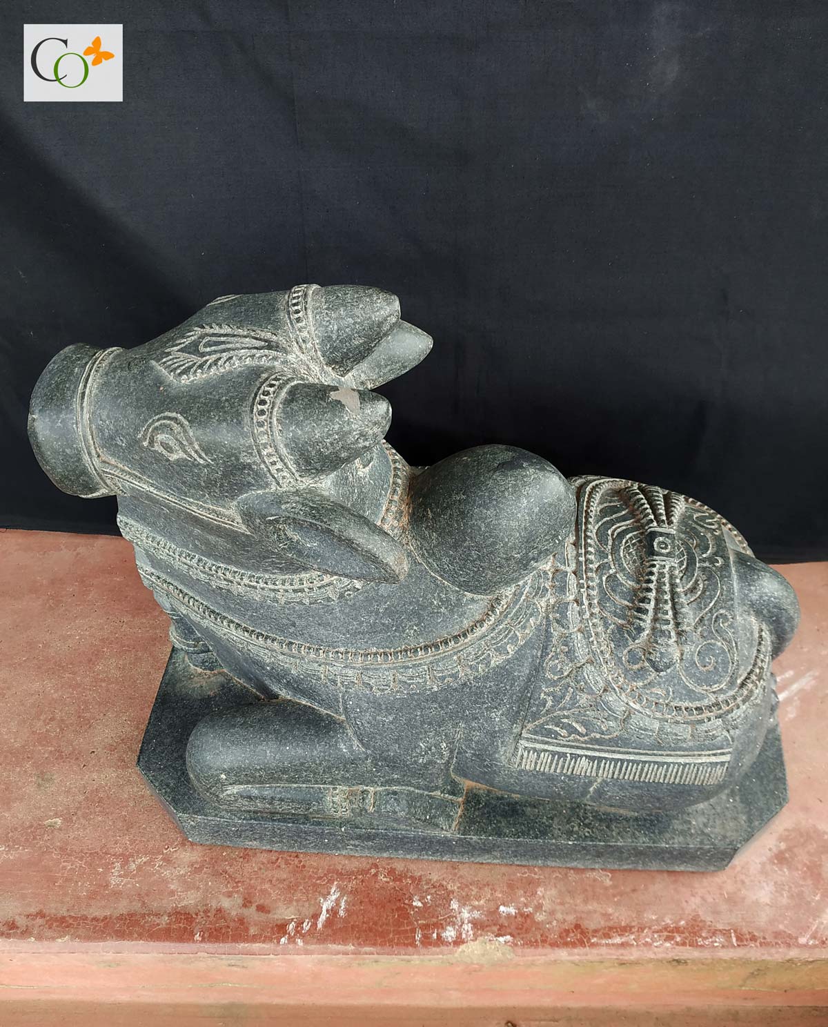 Buy Granite Stone Bull Nandi Statue 15 in