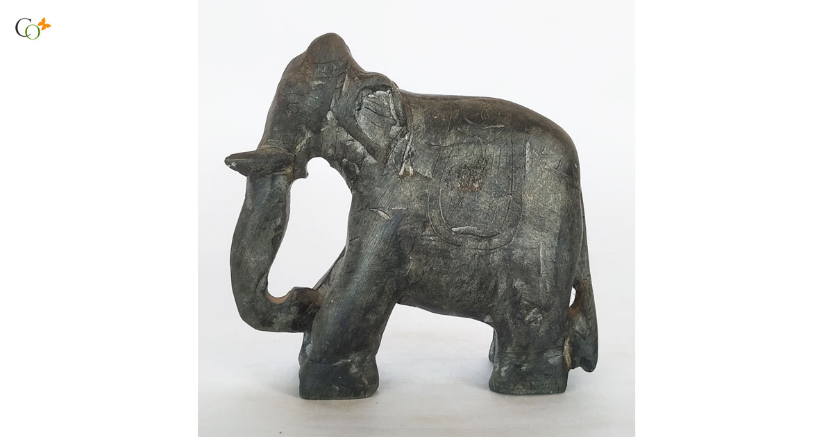 BUY Green Granite Stone Elephant 4 inch Statue Online