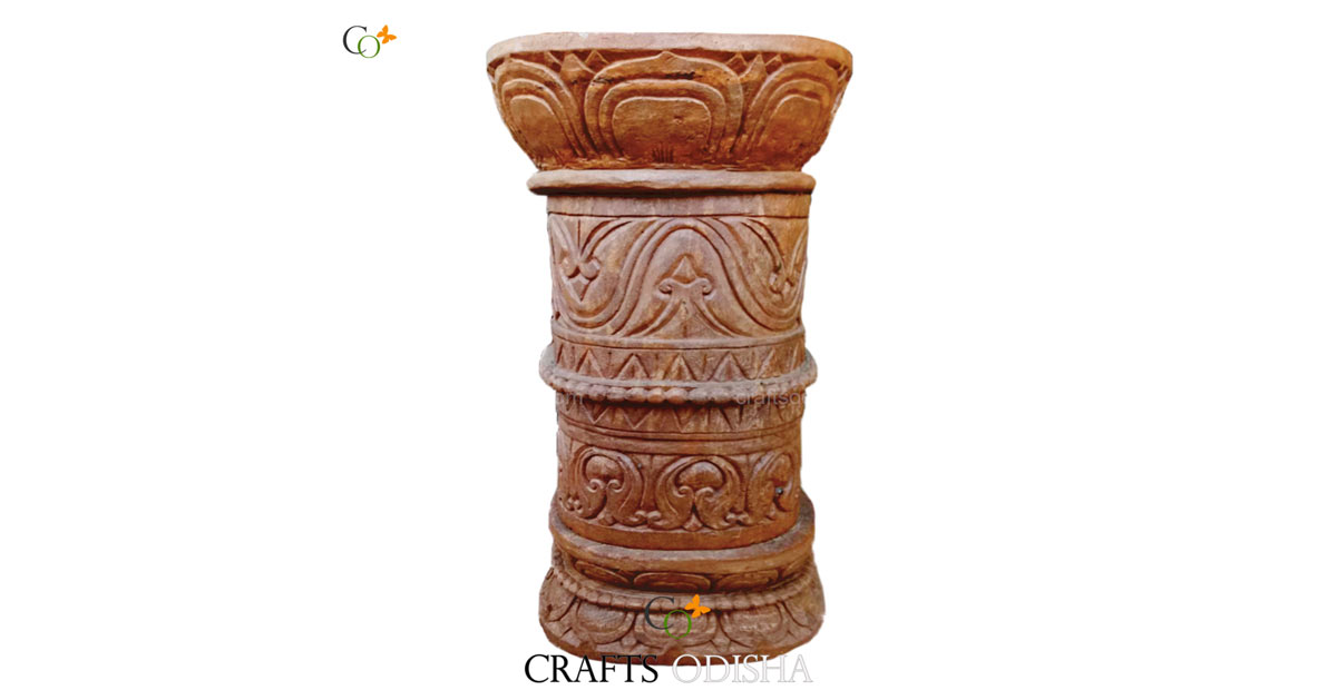 Sandstone Pedestal Cylinder Shaped 36 x 18 x 18 inch Sculpture | CRAFTS ...