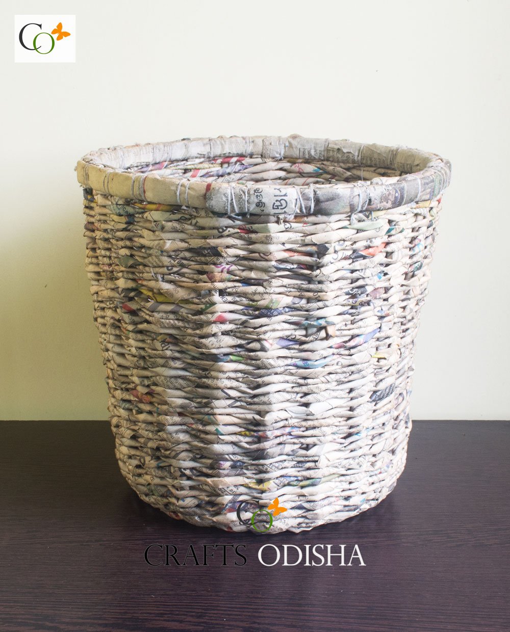 Paper Strip Weaving Bucket Organiser | Crafts Odisha