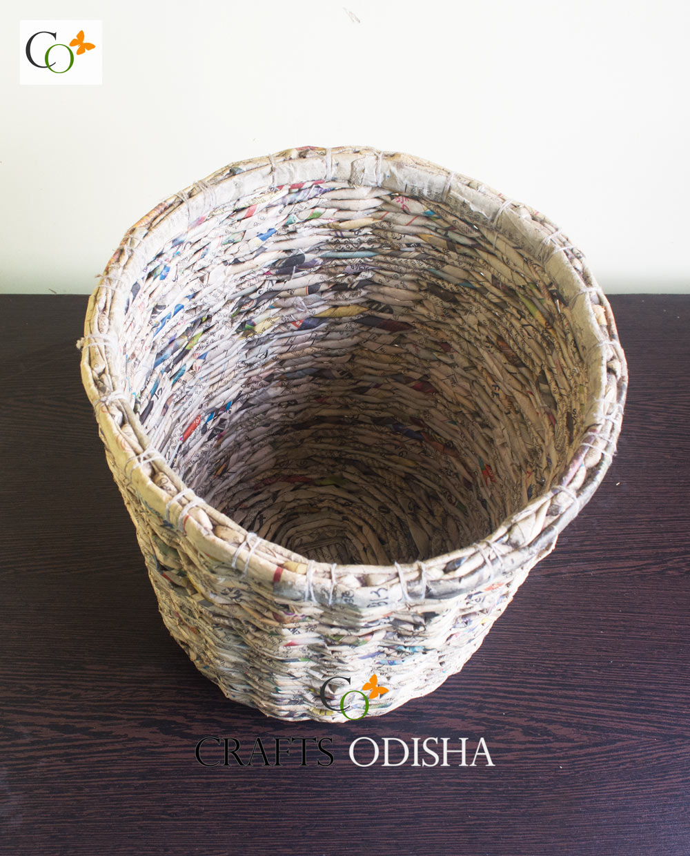 Paper Strip Weaving Bucket Organiser | Crafts Odisha