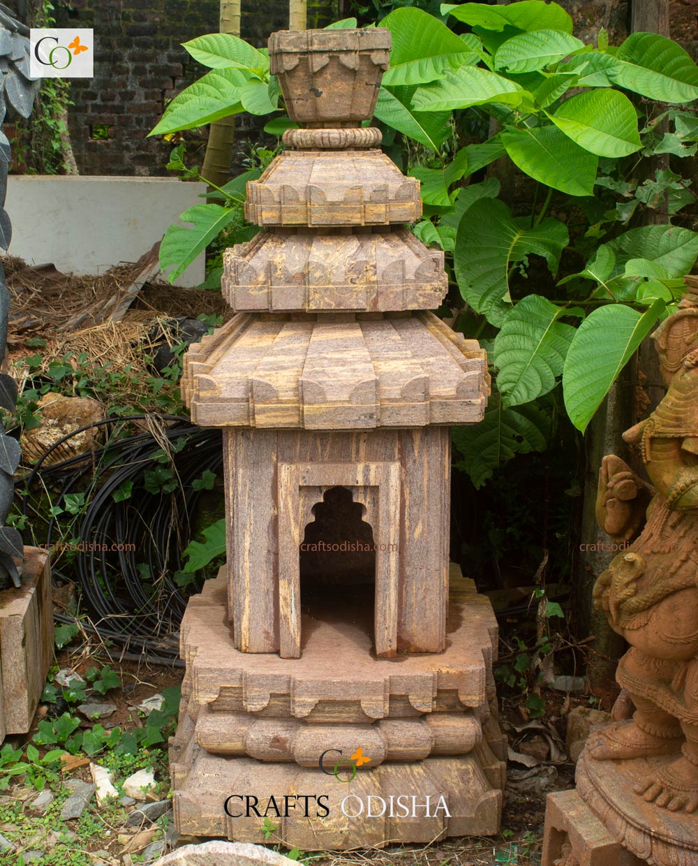 Sandstone Big Tulsi Planter Tulsi Pot Statue for Home and Temple Puja ...