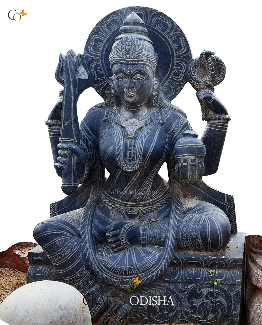 Granite Muguni Stone Devi Statue - CRAFTS ODISHA