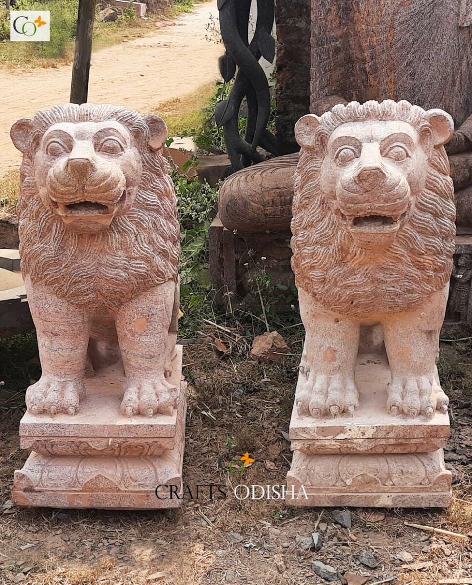 Buy Stone Lion Statues, Sculptures - CRAFTS ODISHA